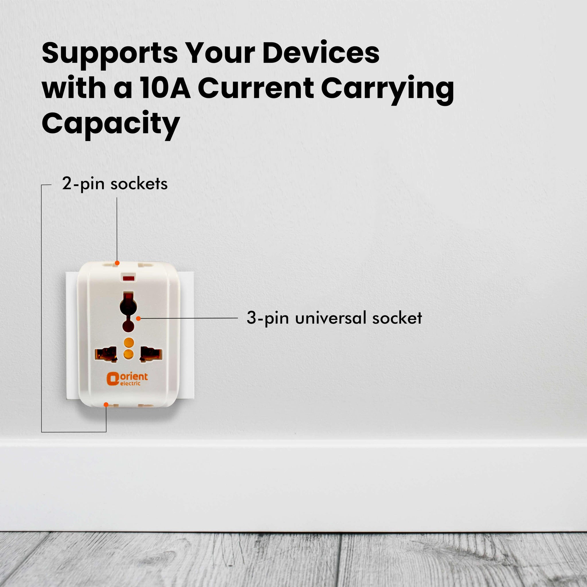 Buy 10 Amp Multi Plug Adaptor Socket Online In India Orient Electric