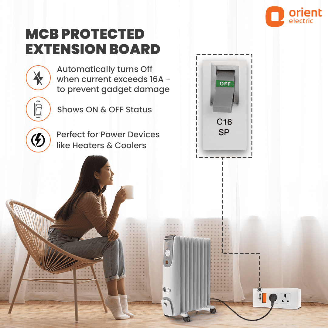 Buy 16A Power Extension Board Online in India | Orient Electric