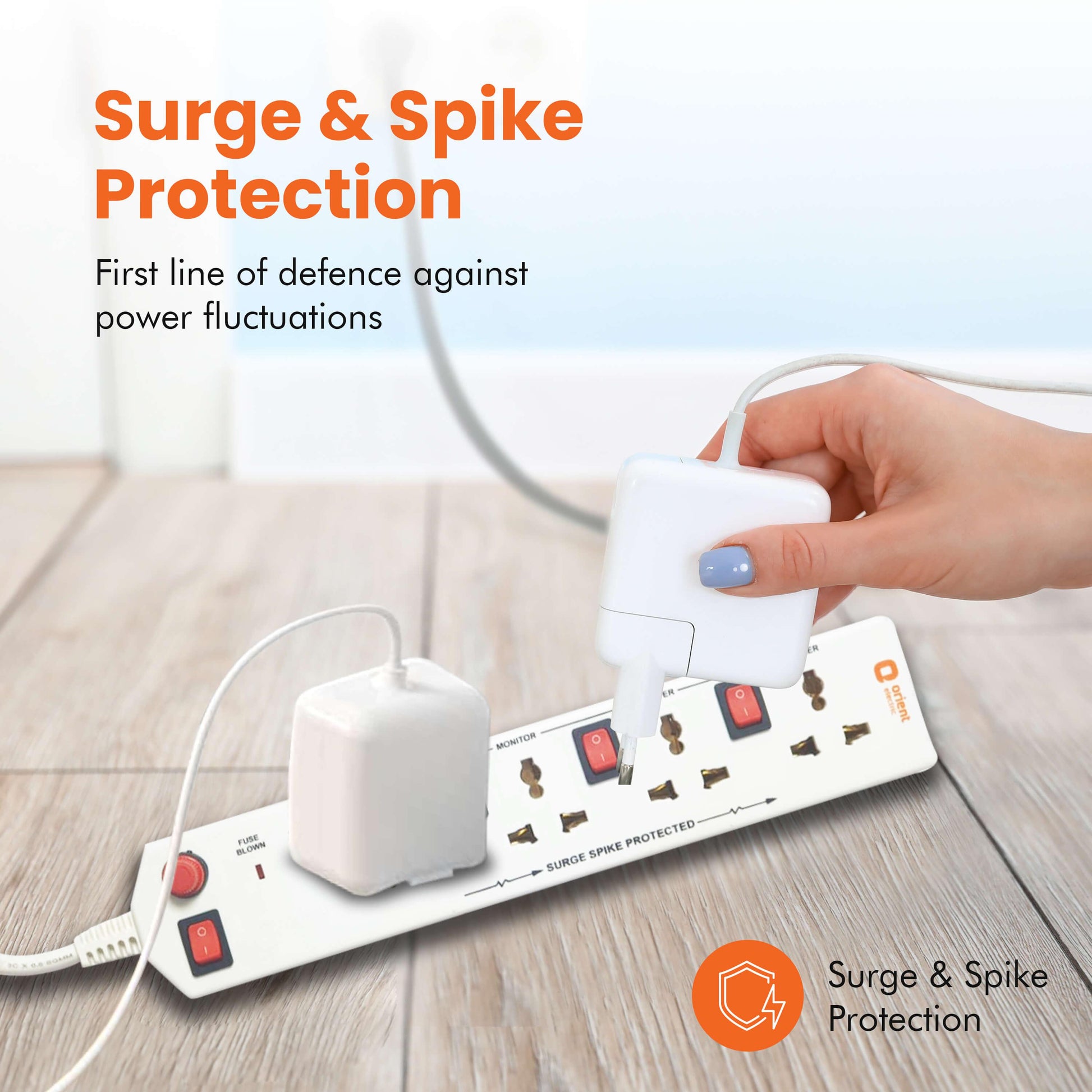 Buy 4x4 Socket Extension Board With 2 Metre Wire White Online In