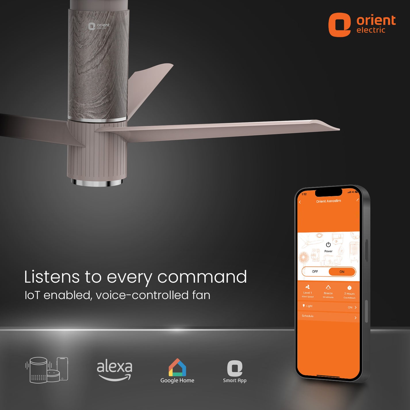 Buy Aeroslim with IoT - Remote Control Fan with Light & 3CCT BLDC Fan ...