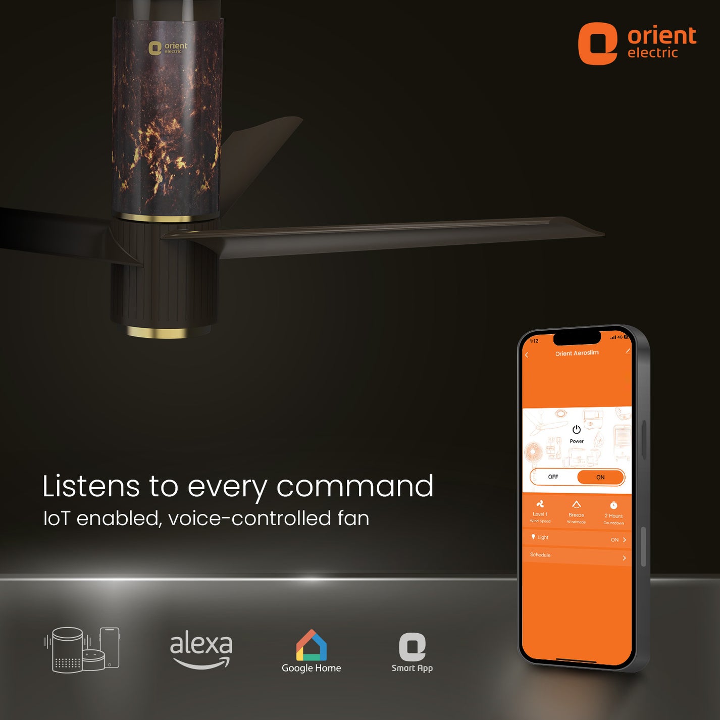 Buy Aeroslim with IoT - Remote Control Fan with Light & 3CCT BLDC Fan ...