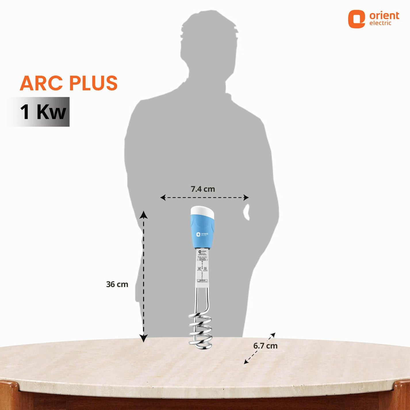 Buy Arc Plus 1000W Immersion Rod Water Heater Online in India | Orient ...