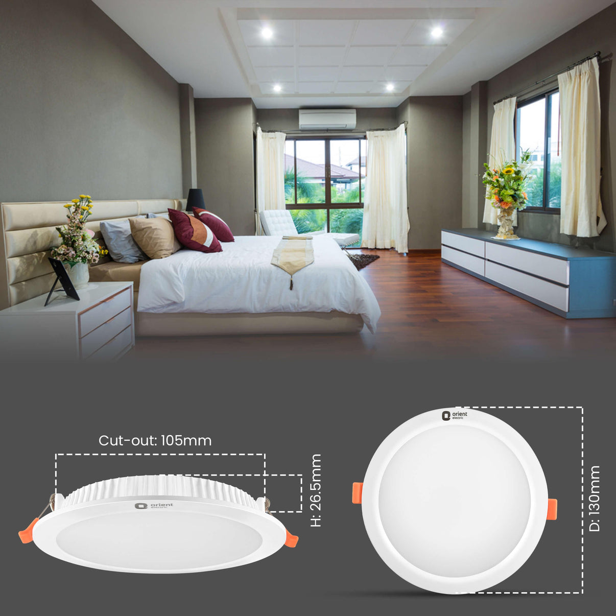 Buy Backlite Trim Recess Panel LED Ceiling Light (Round) Online in ...