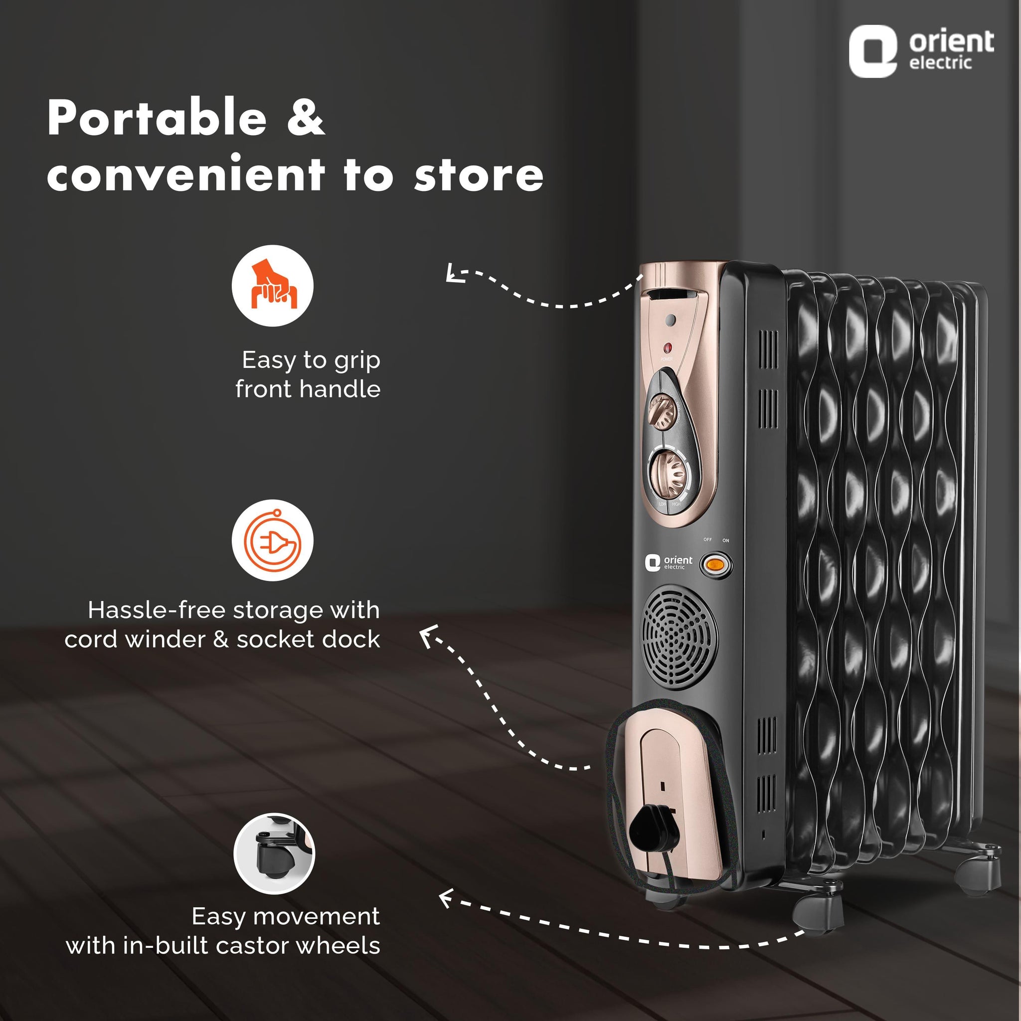 Buy Comforter Collection 2500W /9 Fin Oil Filled Room Heater Online in ...