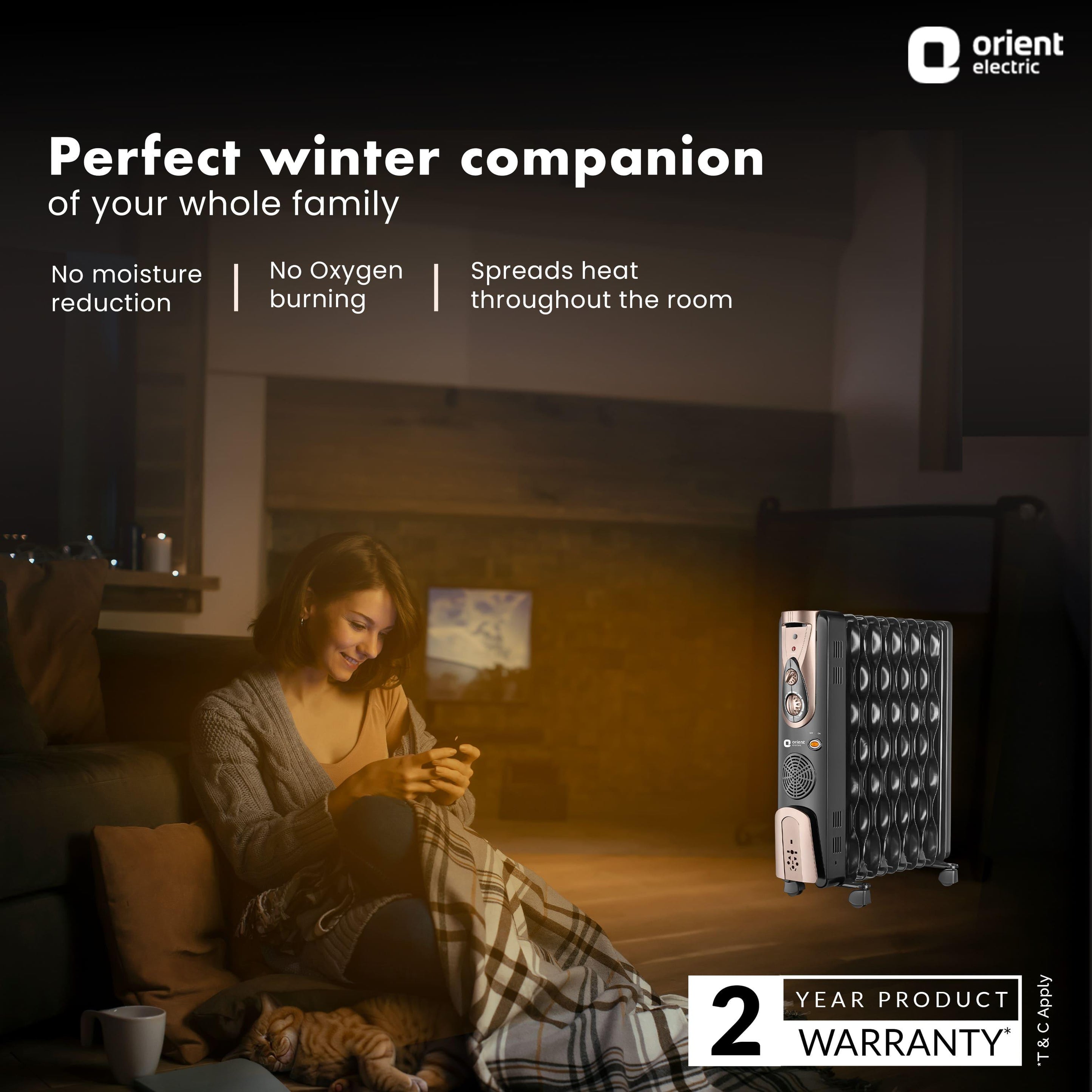 Buy Comforter Collection 2900W /11 Fin Oil Filled Room Heater Online in ...