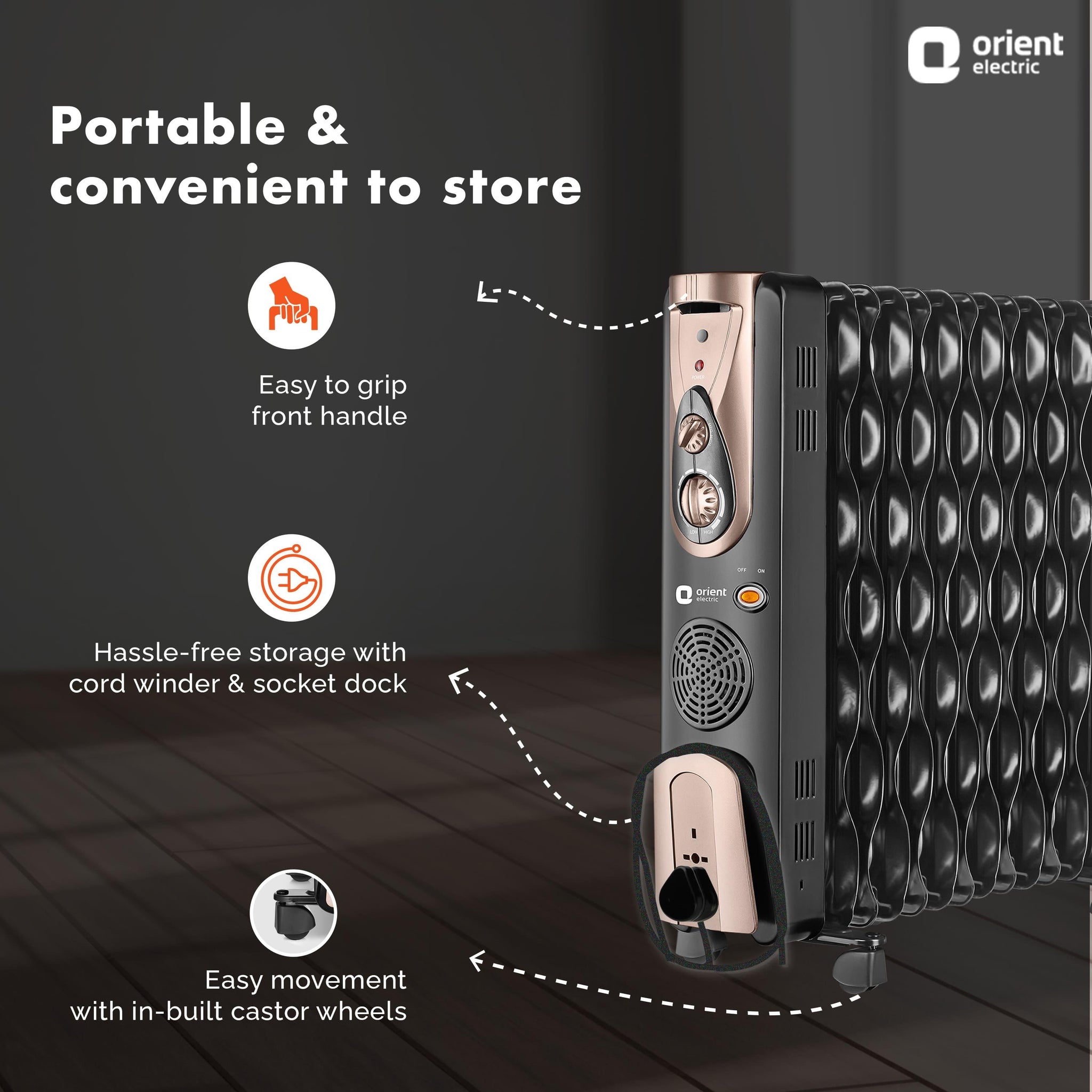 Buy Comforter Collection 2900W /13 Fin Oil Filled Room Heater Online in ...