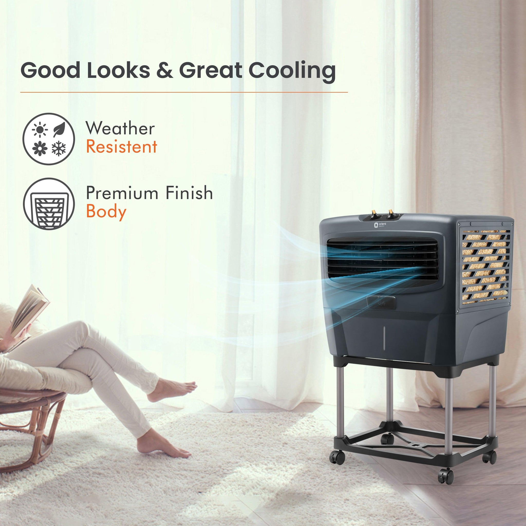 Buy Magicool+ Window 55L Window Air Cooler with Powerful Air Delivery ...